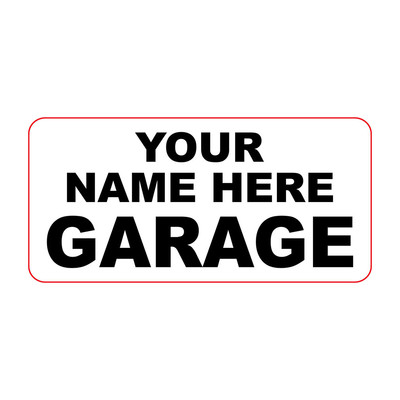 Your Name Here Garage Custom Retro Vintage Style Metal Sign - 8 In X 12 ...