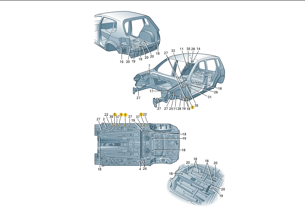Original VW Audi Seat Skoda Satz Set Stopfen Schmelzdeckel Unterboden ...