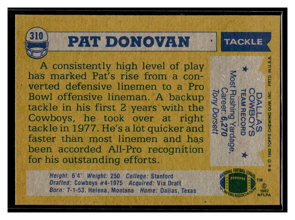 1982 Topps #310 Pat Donovan | eBay