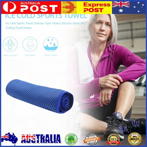 Ice Cold Towel Summer Outdoor Fitness Quick Dry Cooling Towel (Dark ...