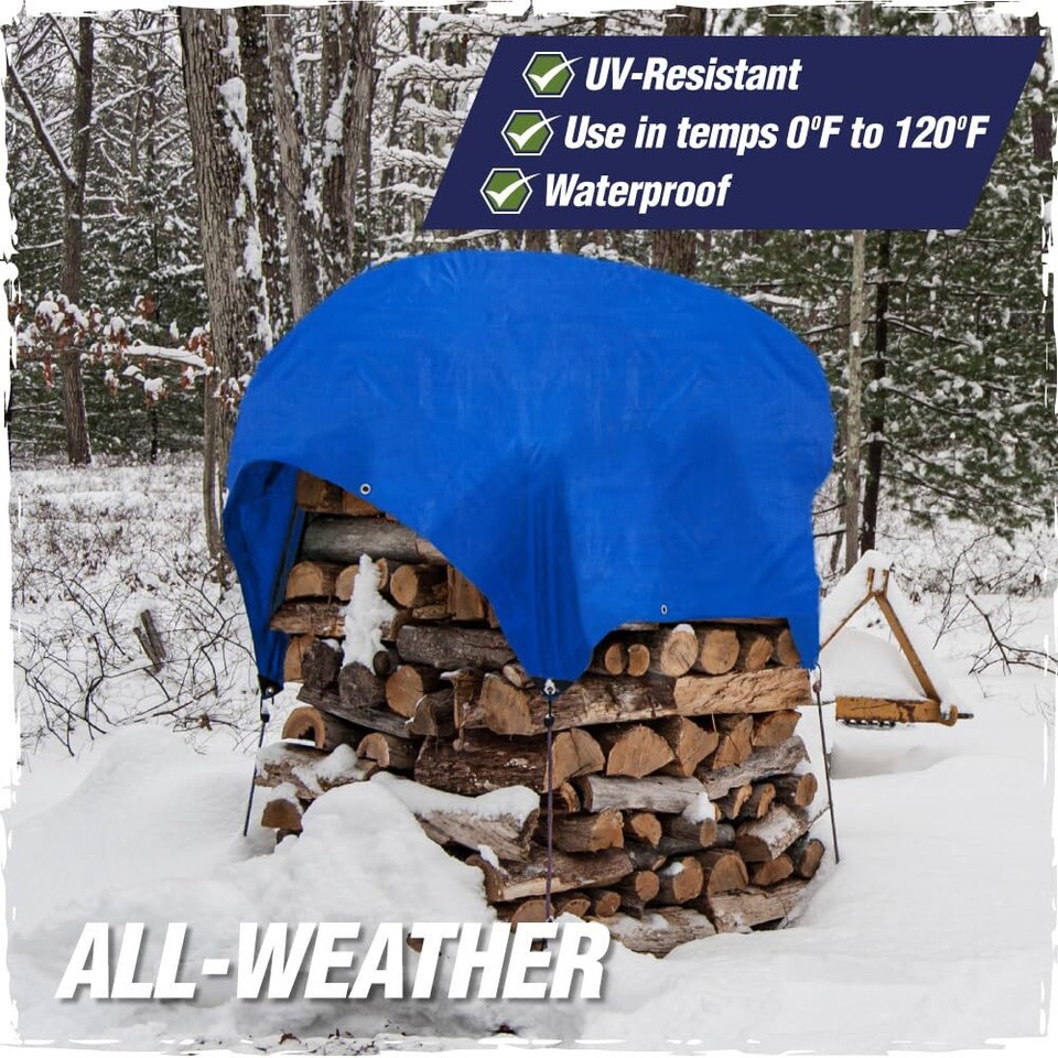 All Weather 100% Waterproof Heavy Duty Tarp 5 Mil Uv Temperature ...