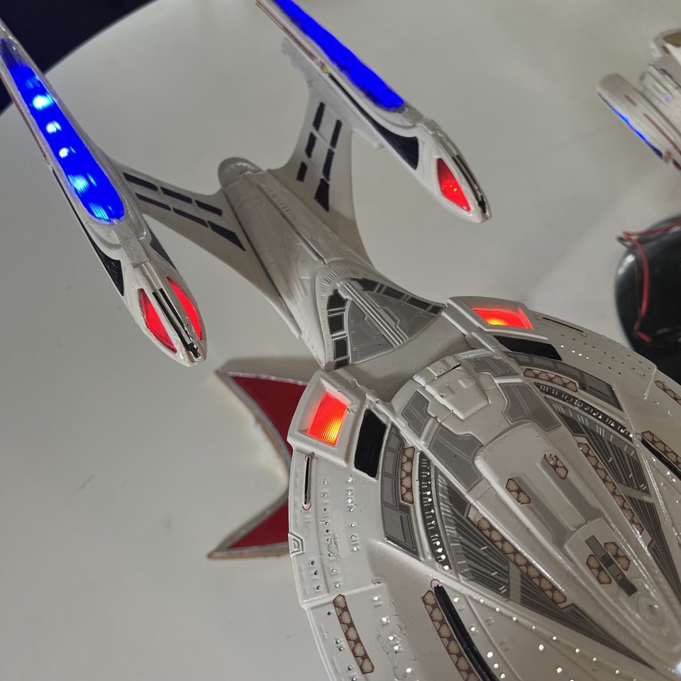 3x Star Trek Lighted Illuminated Models Assembled Painted 10”-20 ...