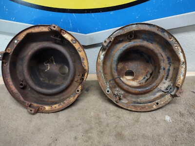 1955-1957 CHEVY TRUCK HEADLIGHT BUCKETS GOOD SHAPE BELAIR EZ RESTO ...