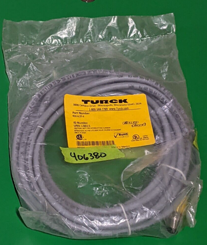 TURCK RSS 4.5T-6 Cable, RoSH Compliant CABLE, 6 METER, 5-WIRE MALE M12 ...