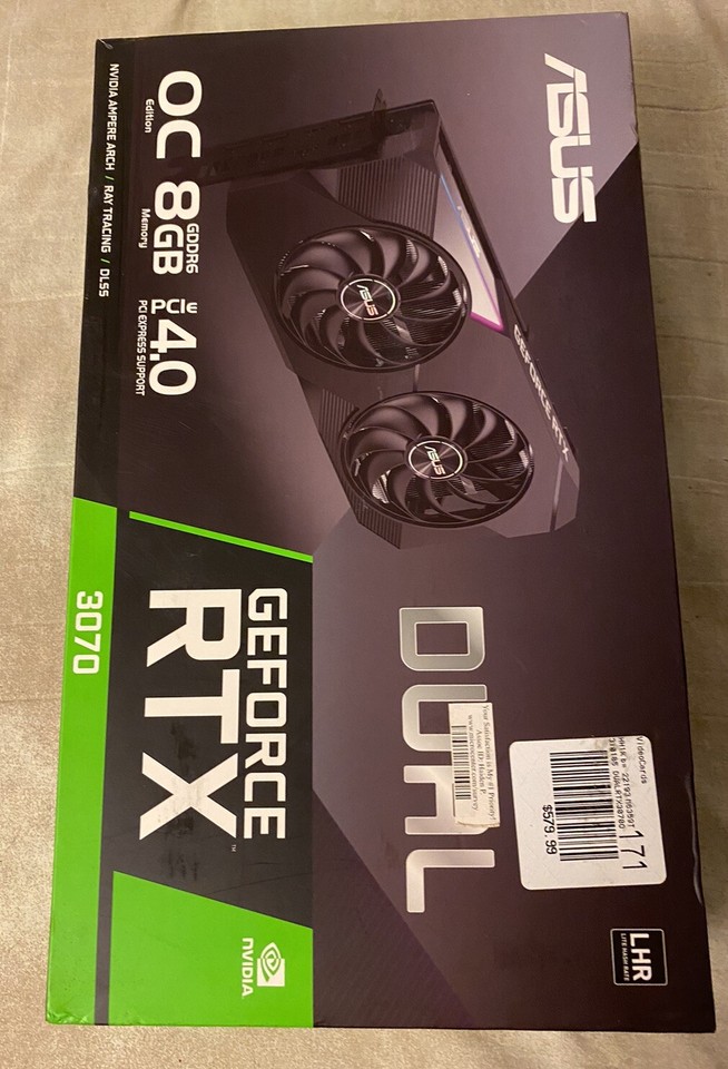 Asus Dual Series GeForce RTX 3070 8GB GDDR6 Graphics Card **Box Only ...
