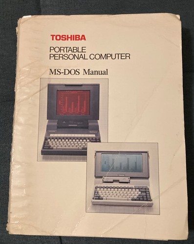 Toshiba Portable Personal Computer MS-DOS Manual book - 1987 | eBay
