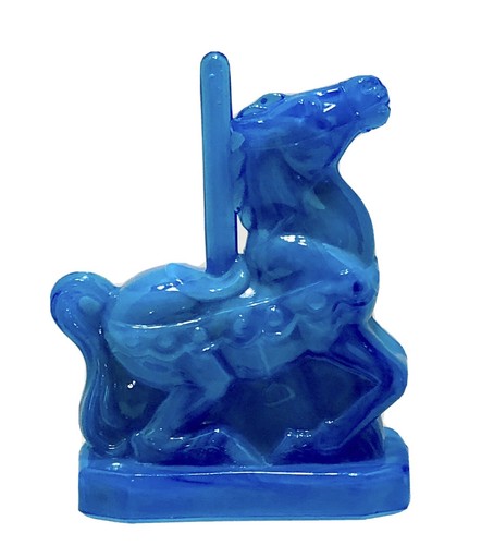 Boyd Glass - Taffy Large Carousel Horse - #1 S1 Capri Blue Slag ...