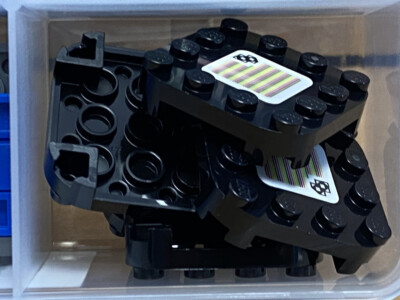 LEGO Parts - Black Plate 4 x 4 Rounded w Scanner Code Skewer - No 66792 ...