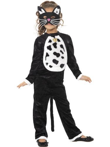`Cat Costume, Black, with Bodysuit, Bell & Mask - (Size: Women's ...