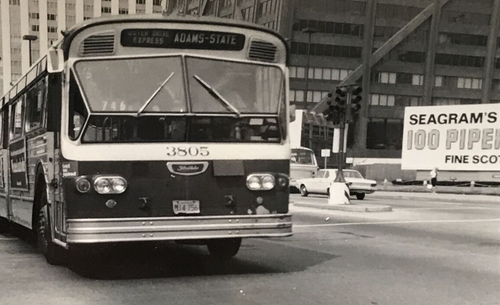 Chicago Transit Authority CTA Bus #3805 Outer Drive Express Adams State ...