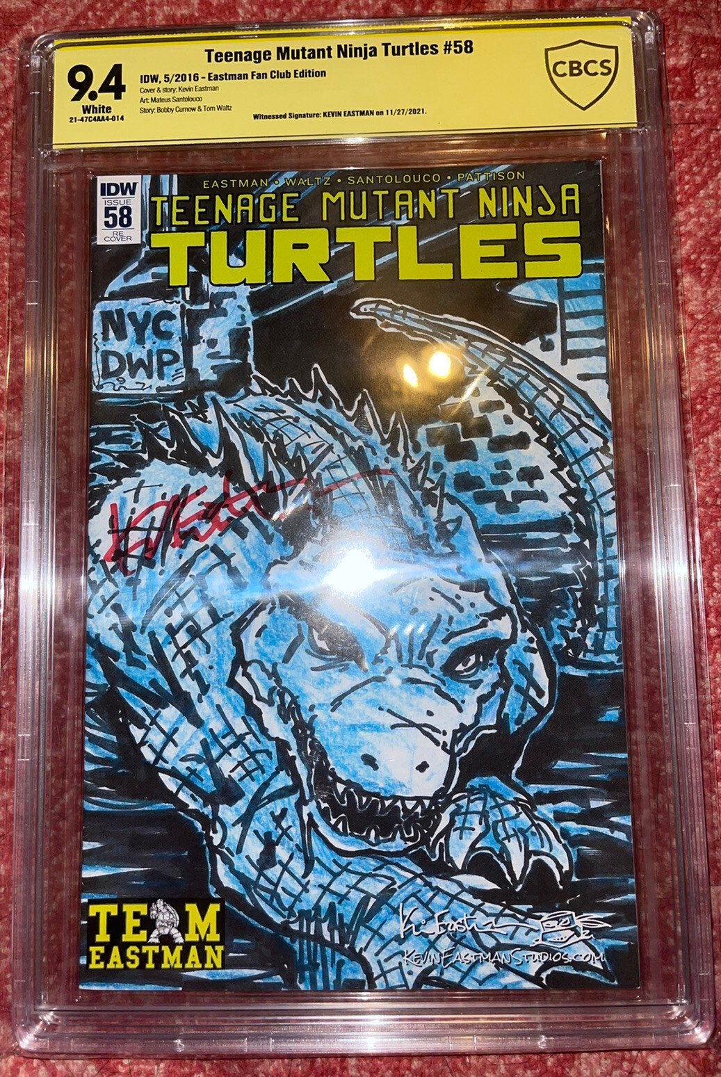 Teenage Mutant Ninja Turtles #58 Fan Club CBCS SS 9.4 IDW TMNT SIGNED ...