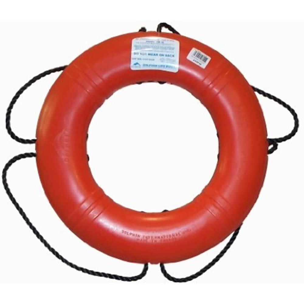 + Inc. USCGA Approved Life Ring Buoy (Orange, 20-Inch) Boat Throw Rings ...