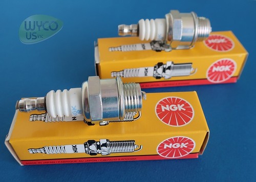 (2) NGK SPARK PLUGS, 2" LONG, JOHN DEERE 445 W/ KAWASAKI FD620D, BMR4A ...