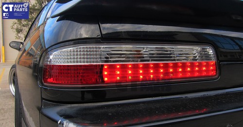 Clear Red LED Tail Lights for 89-94 Nissan Silvia S13 DMAX taillights ...
