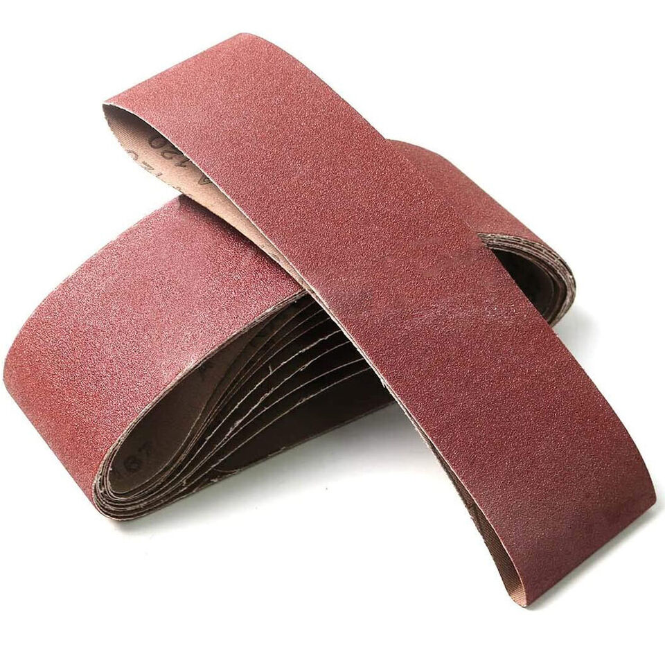 20PCS Belt Sander Sandpaper 3x21 Sanding Belts 40 60 80 120 150 240 400 ...