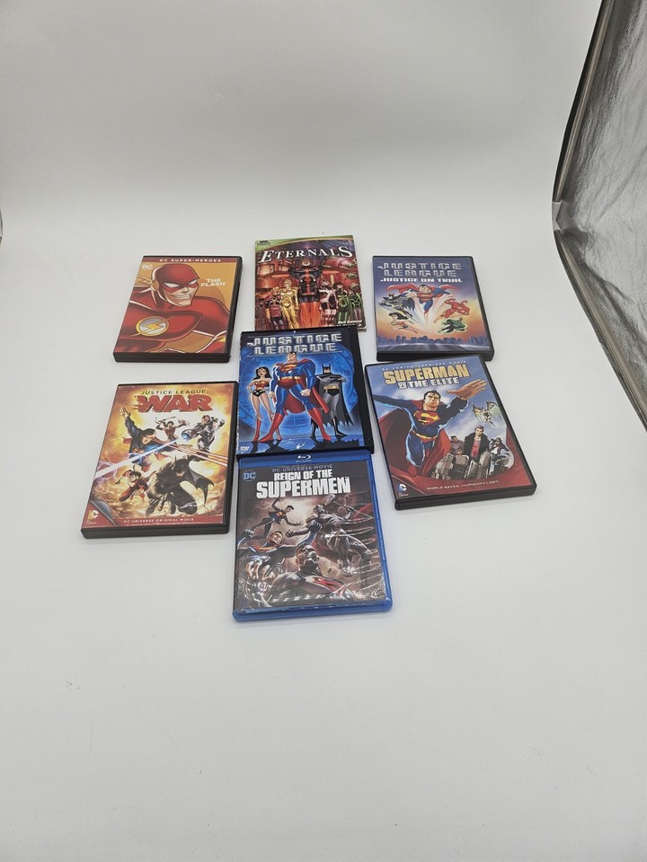 DC Universe Animated Movie Lot Of 7 DVD Batman Superman Justice League ...