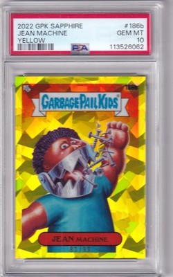 2022 Garbage Pail Kids No 186b Jean Machine Yellow Sapphire 83/99PSA 10 ...