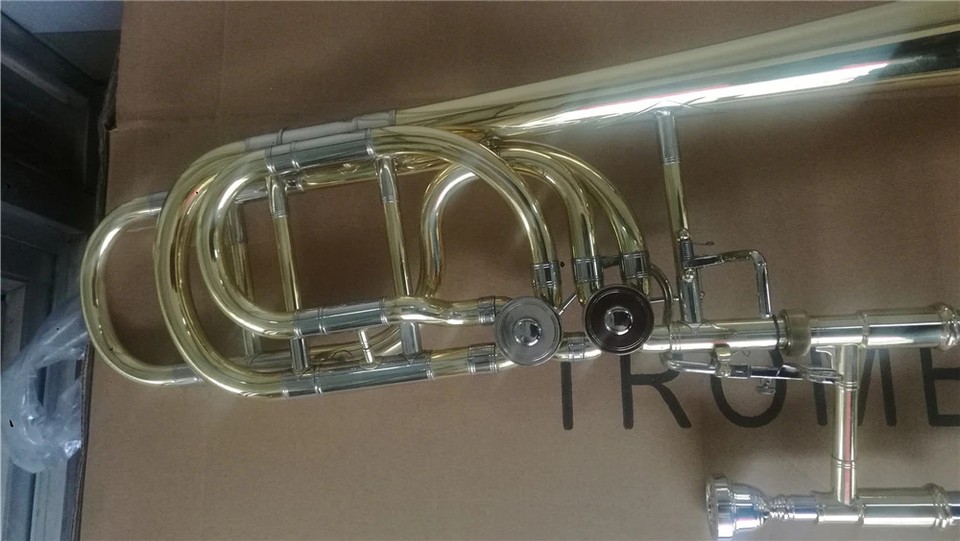 High Grade Gold lacquer brass body Bass Trombone | eBay