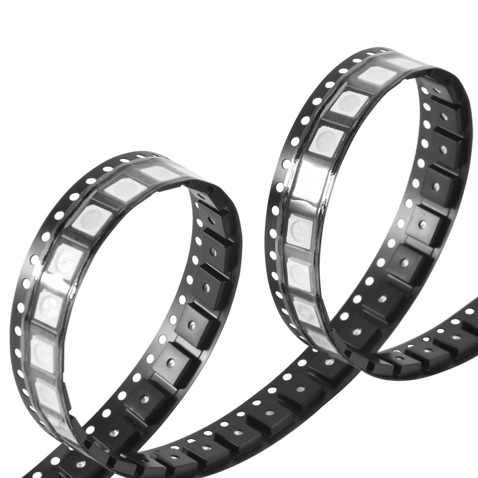 100PCS WS2812B RGB LED Chip 5050SMD White PCB WS2812 Individually9924 ...