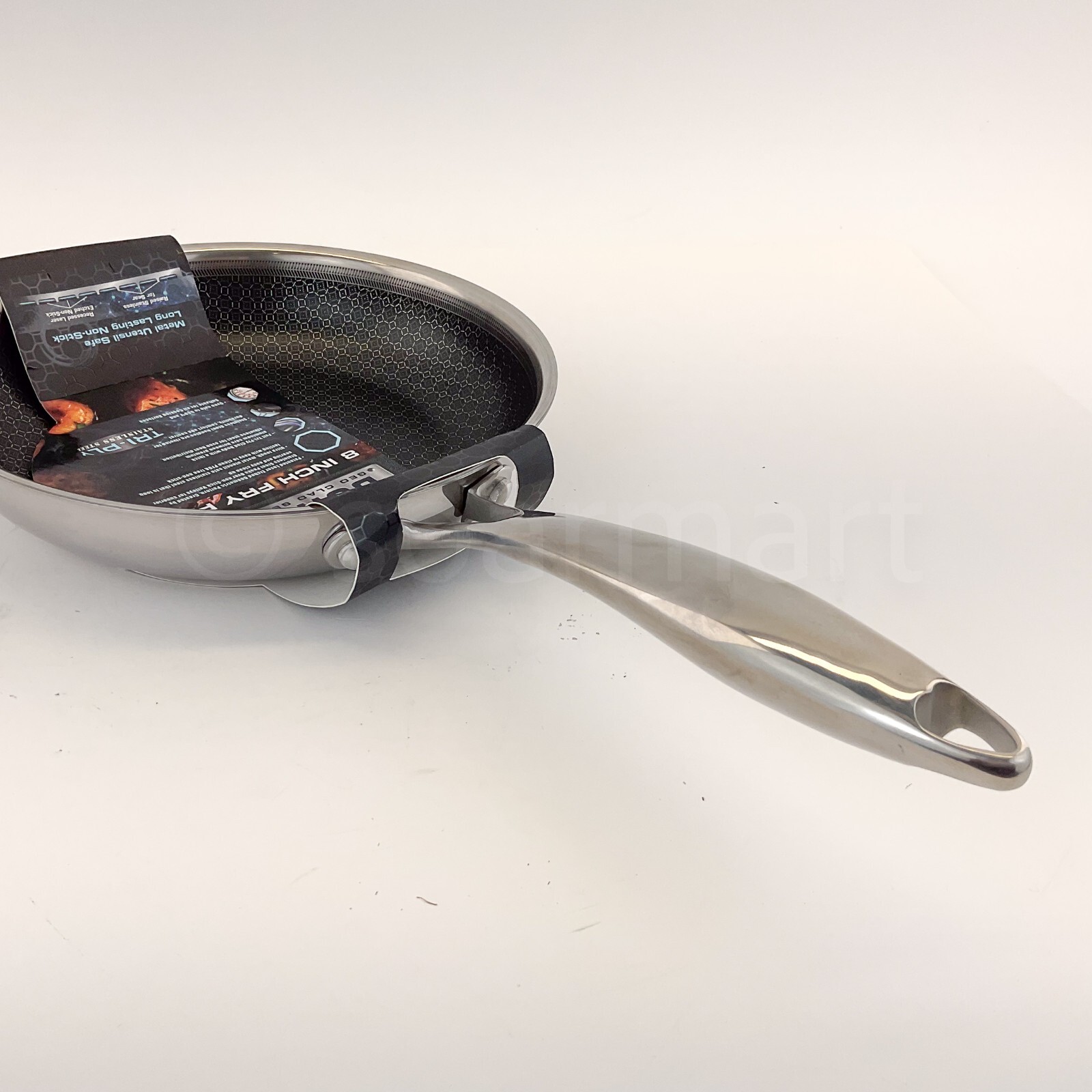 David Burke Geo Clad 8 Inches Tri-Ply Stainless Steel Frying Pan ...