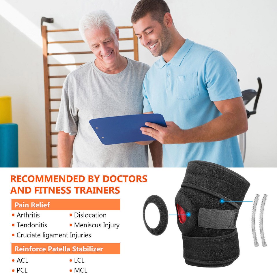 Knee Support Brace Stabilizers & Patella Gel Pad Meniscus Wrap Joint ...