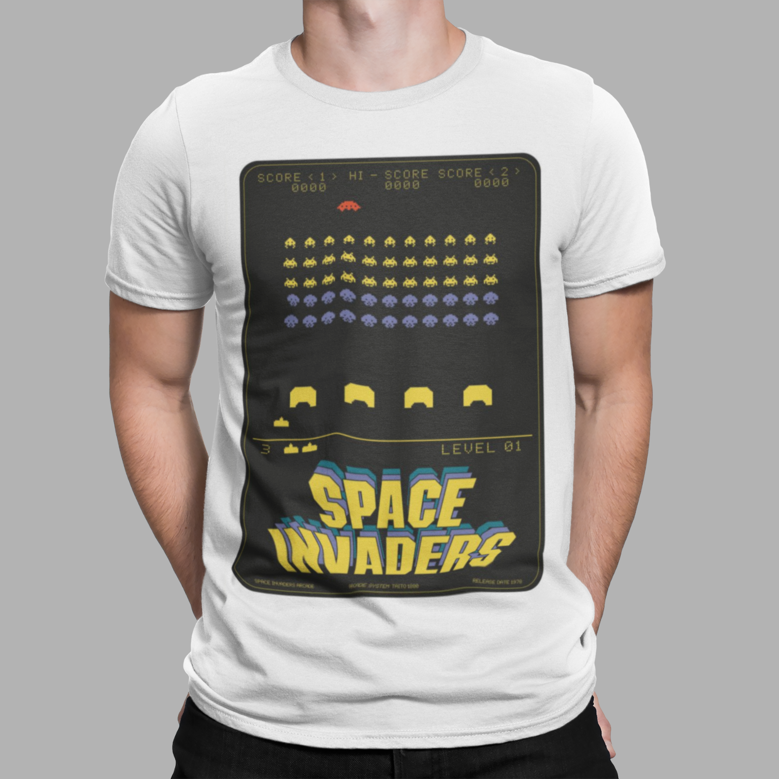 Space Invader T-Shirt Gamer Arcade 70s Console Japan Retro Classic ...