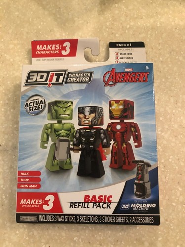 3D IT Character Creator Marvel Avengers Hulk Thor Iron Man Basic Refill ...