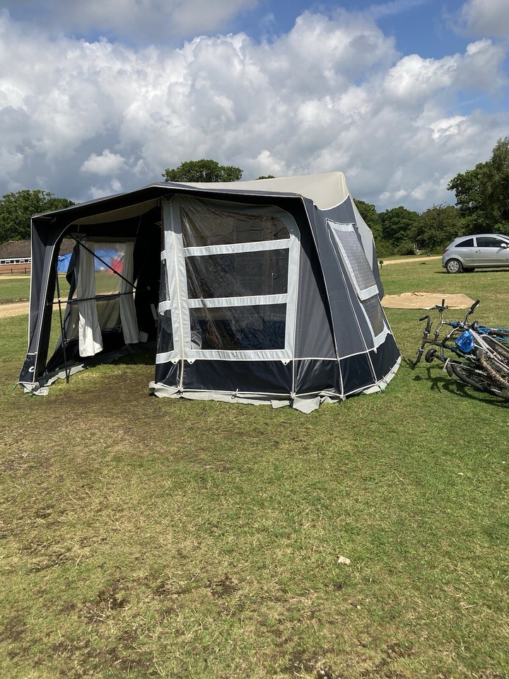 Camplet Royal Acrylic Trailer Tent with sun canopy | eBay UK