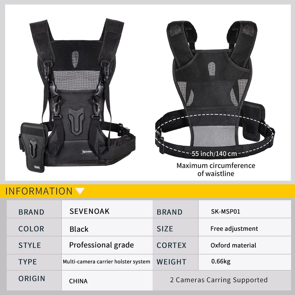Sevenoak Dual Camera Strap SK-MSP01 Multi-purpose Strap System With ...