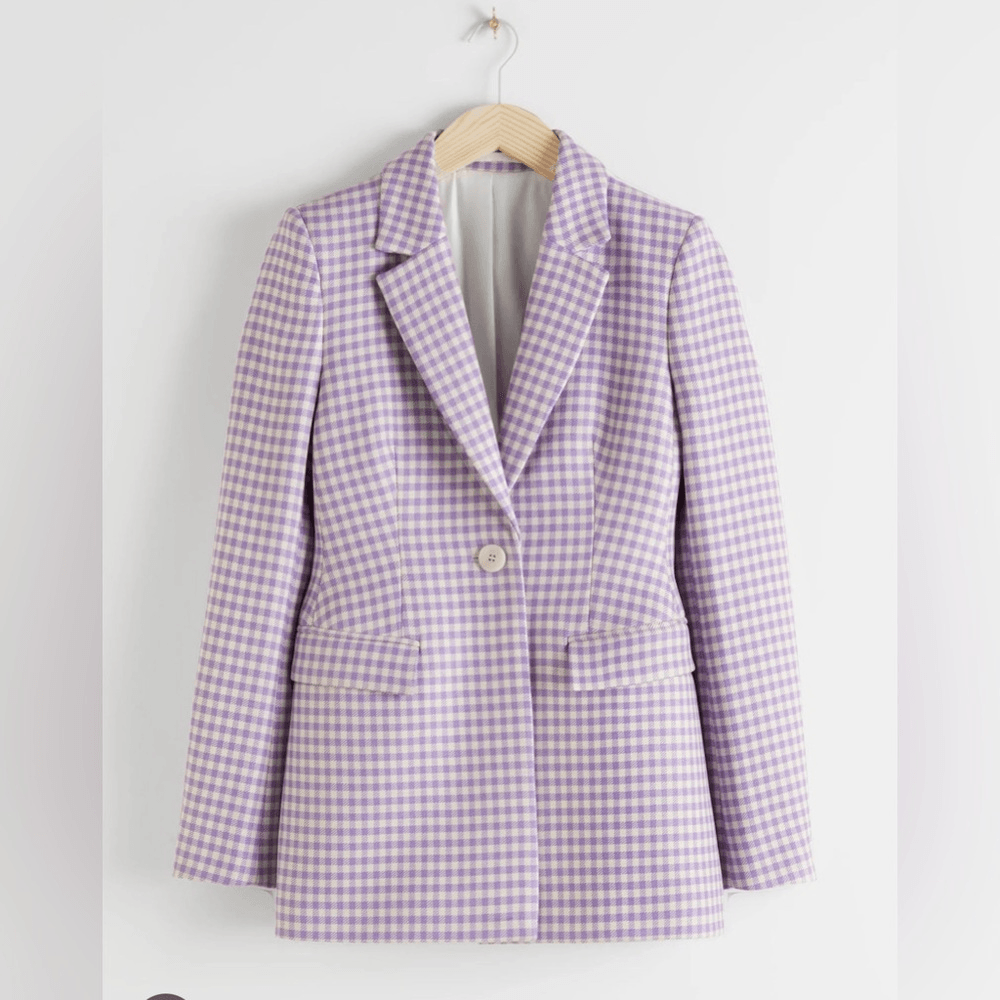 NEW & Other Stories Tailored Gingham Blazer | eBay