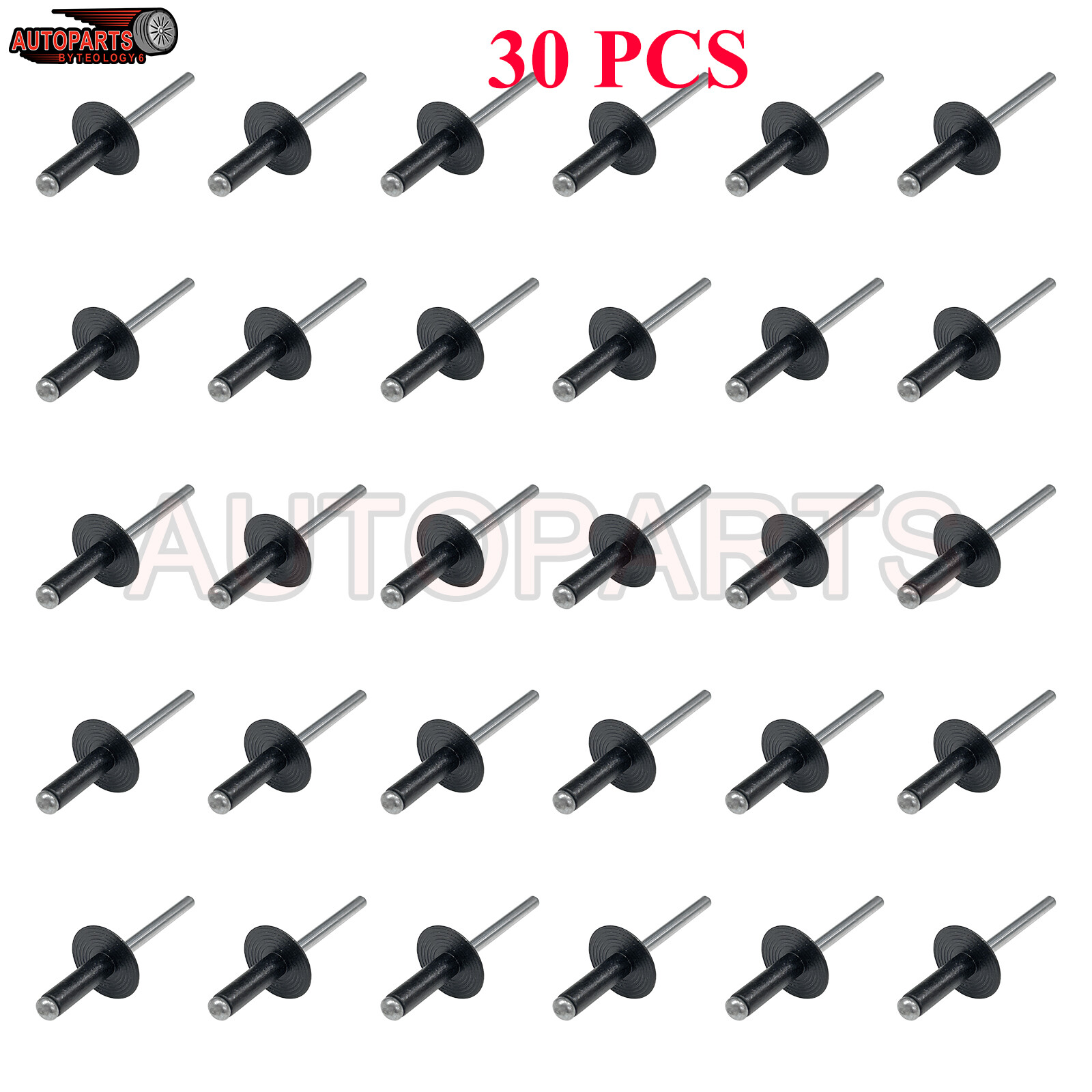 30 Black Bumper Fascia & General Use Split-Type Rivet For GM 11516807 ...