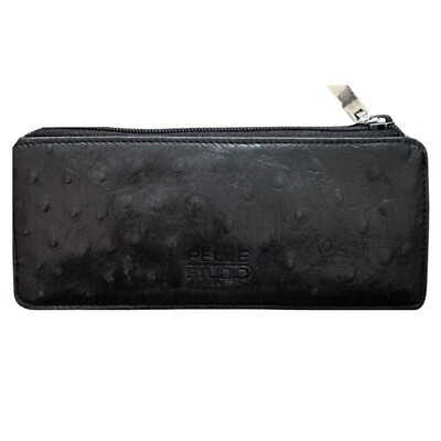 WILSONS LEATHER PELLE STUDIO black pebbled leather wallet | eBay