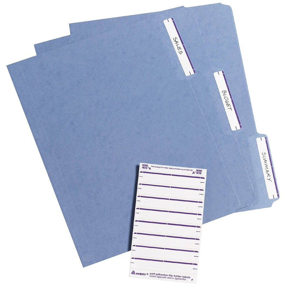 Avery Easy Peel Laser/Inkjet File Folder Labels 2/3" x 3 7/16" Purple ...