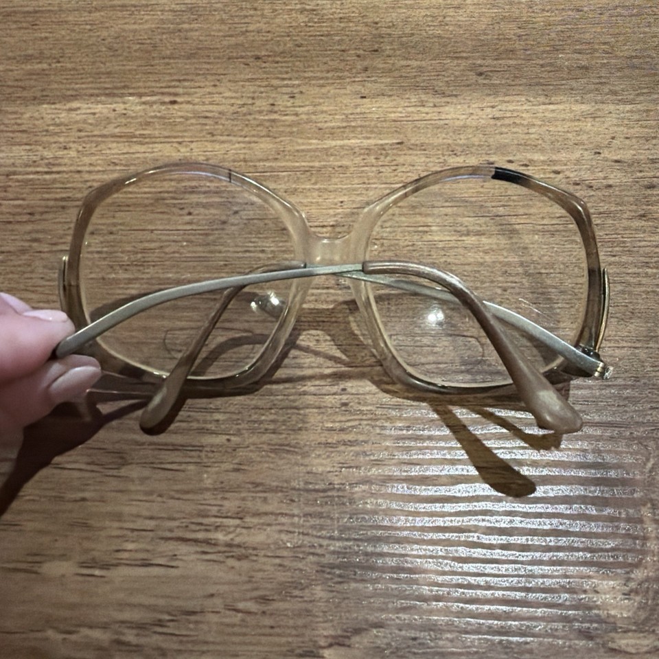 Vintage 70s 80s Drop Arm Eyeglasses Frames Hipster Brown Eyewear Frames ...