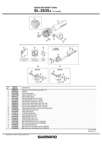 SHIMANO Nexus SL-3S35-E Indicator Cover and Fixing Screw M2.5 x 7mm ...
