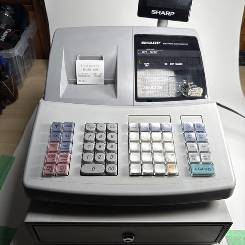 Sharp XE-A21S Electronic Cash Register Point Of Sale Machine***Keys ...