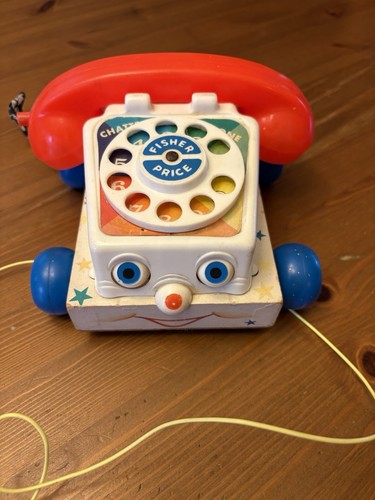 Vintage 1960's Fisher Price Chatter Phone Telephone Pull Toy with ...
