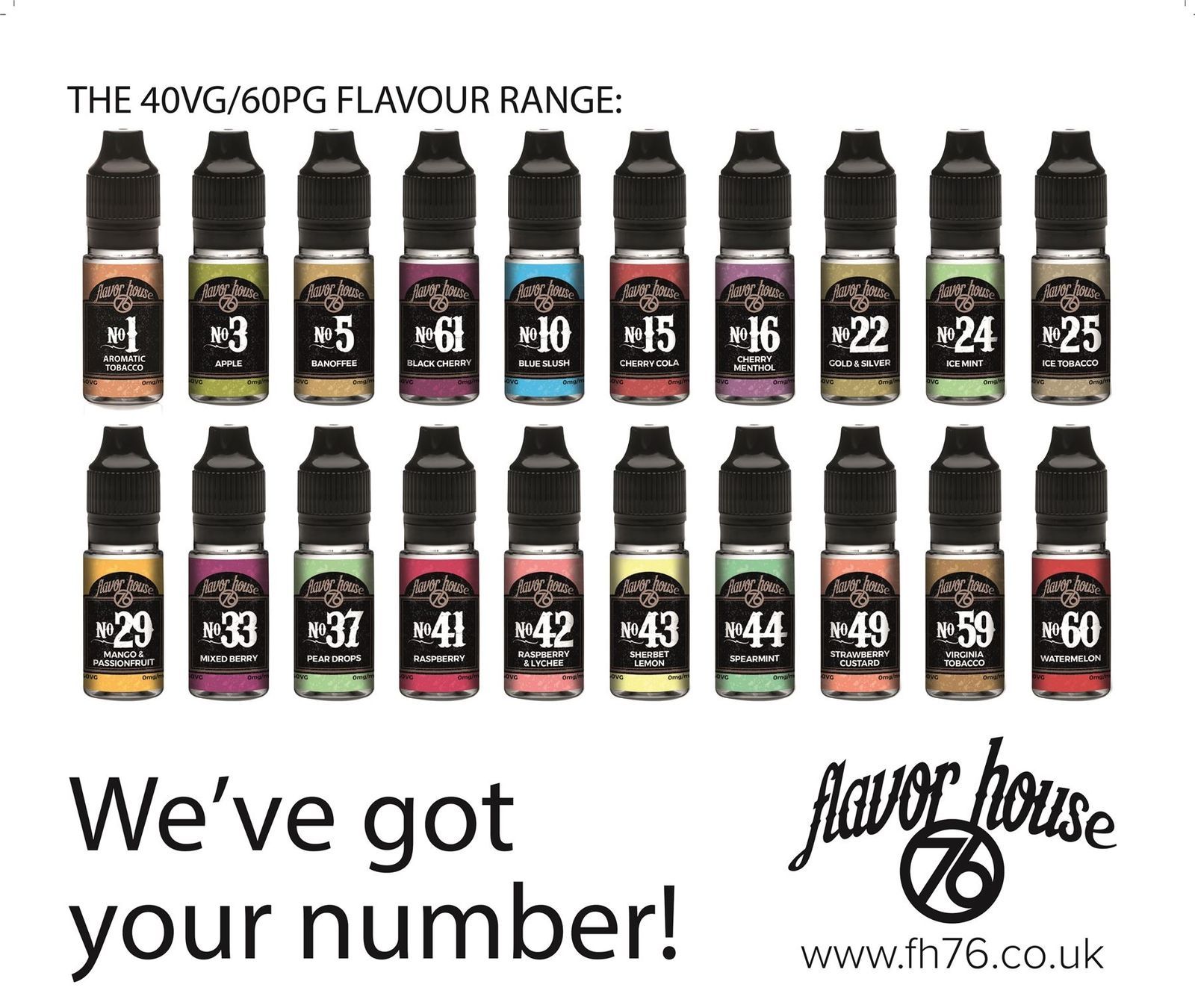 Flavour House 76 E Liquid Vape Juice 10ml | 0mg 3mg 6mg 12mg 18mg ...