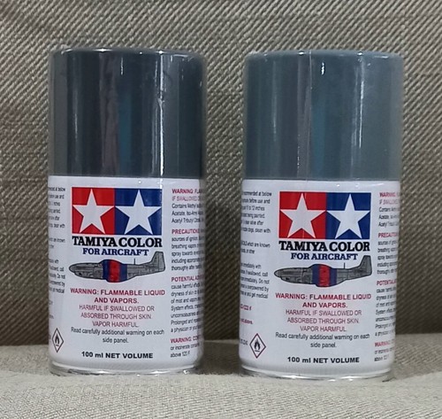 Tamiya Spray Paint AS-4 Gray Violet & AS-31 Ocean Gray + Masking Tape ...