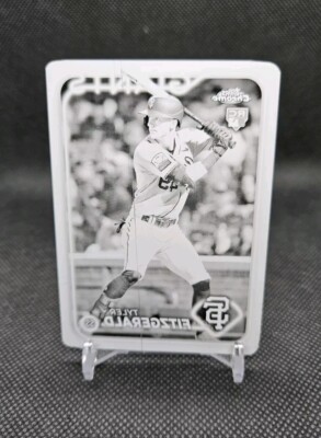 2024 Topps Chrome Tyler Fitzgerald 1/1 Rookie Card BLACK Printing Plate ...