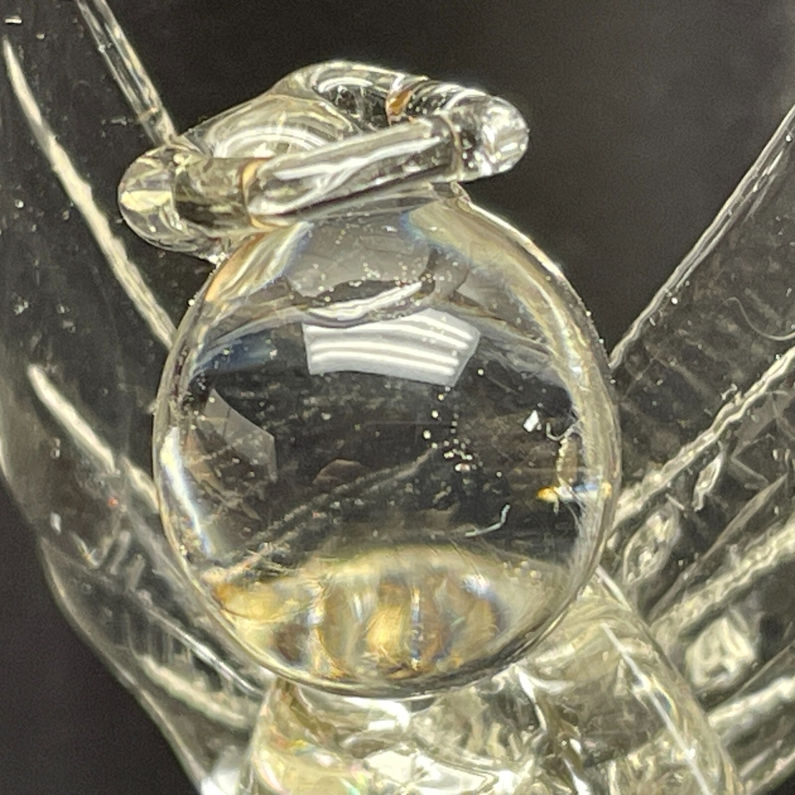 EUC Handblown Spun Glass Angel Ornament 3" T x 1 3/8" W x 1 3/8" D | eBay