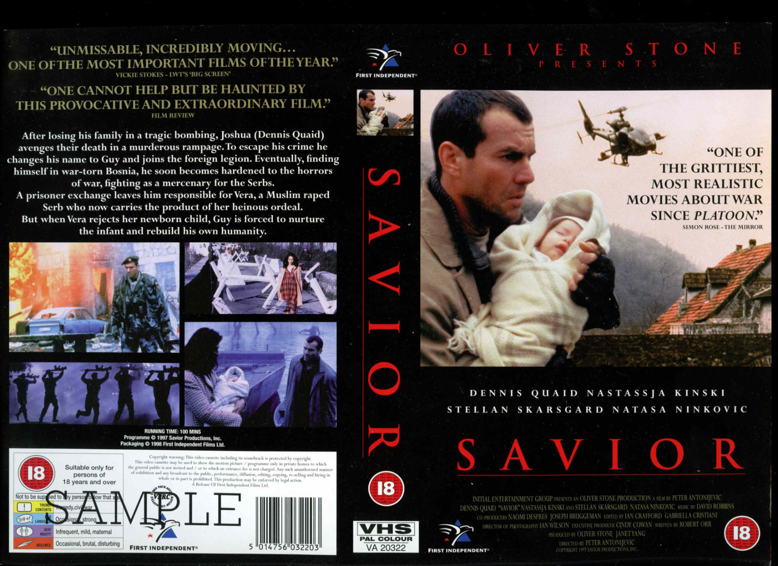 Savior - Dennis Quaid - Video Promo Sample Sleeve/Cover #16015 | eBay UK
