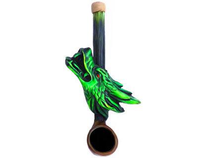 Green Dragon Head Handmade Tobacco Smoking Small Hand Pipe Medieval ...
