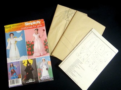 Simplicity Pattern Girls Sz 2 thru 12 #2845 Uncut Costumes angel witch ...