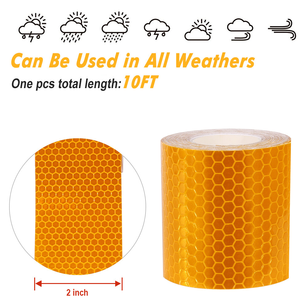 Self-adhesive Roll Tape Sticker Decal 10' Orange Color Reflective ...