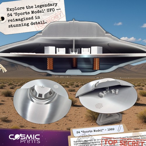 Bob Lazar UFO Model | S4 Sports Model Cutaway | Sci-Fi Display ...