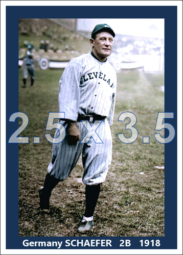 Germany Schaefer - 1918 Cleveland Indians - choose a size - colorized ...