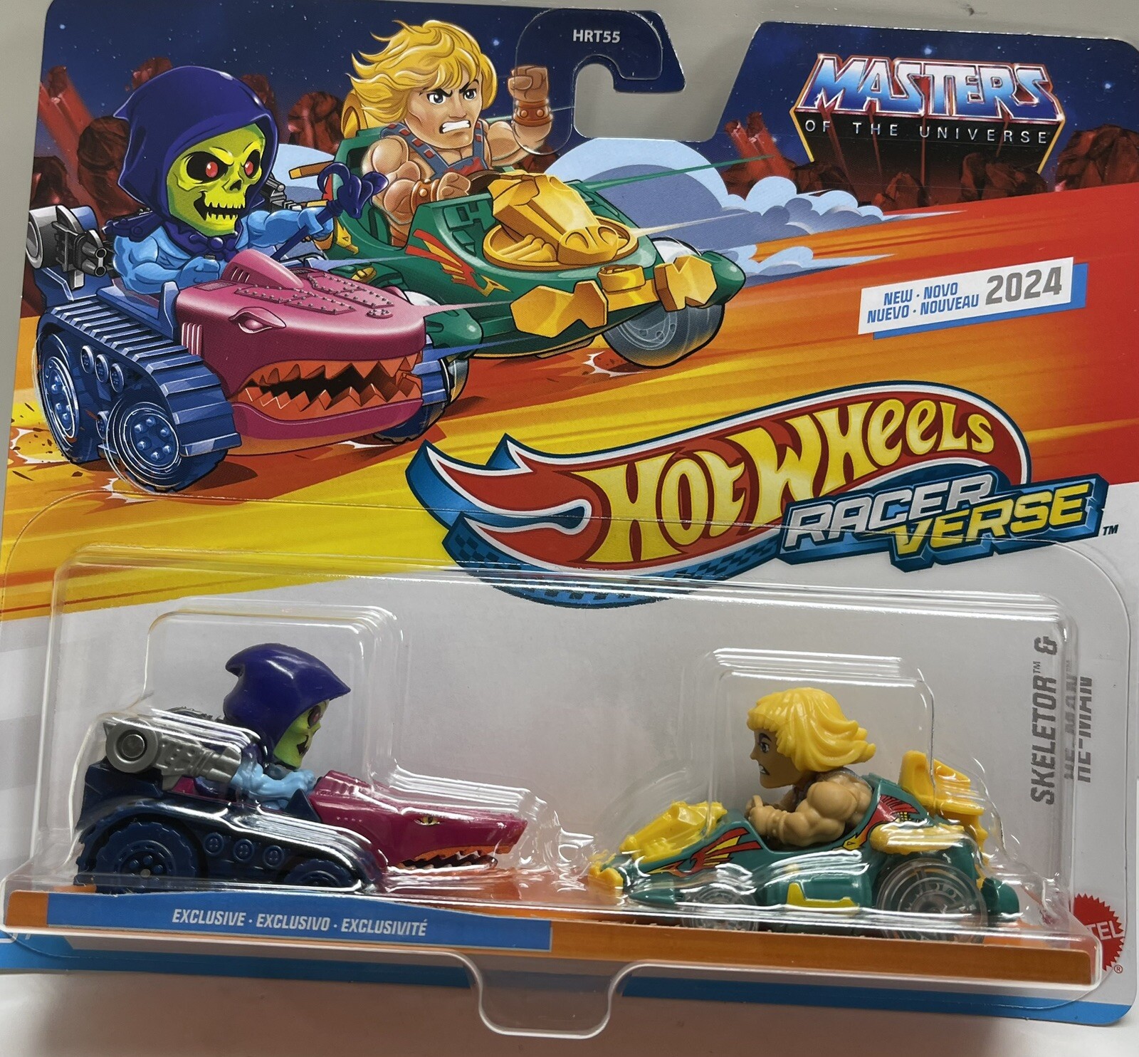 Hot Wheels RacerVerse 2024 Mix 2 Vehicle 2-Pack SKELETOR &HE-MAN New In ...