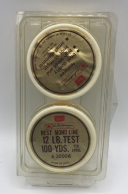 2 Vintage Sears Ted Williams Mono 12 lb. Test Fishing Line 100 yds ...