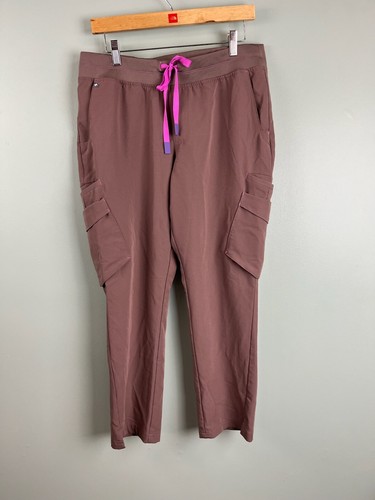 Figs Technical Collection Taupe Brown Scrub Set Pants Size LG Petite ...